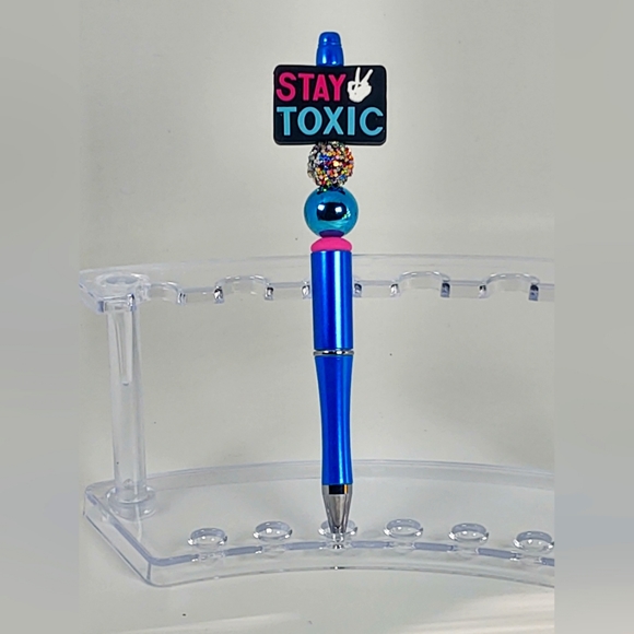 Hand Crafted | Office | Stay Toxic Beaded Pen | Poshmark
